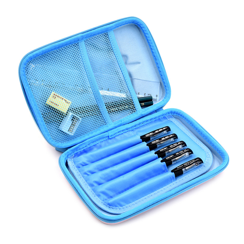 Large Capacity Pink Cartoon EVA Pencil Case - Outdoor Adventure